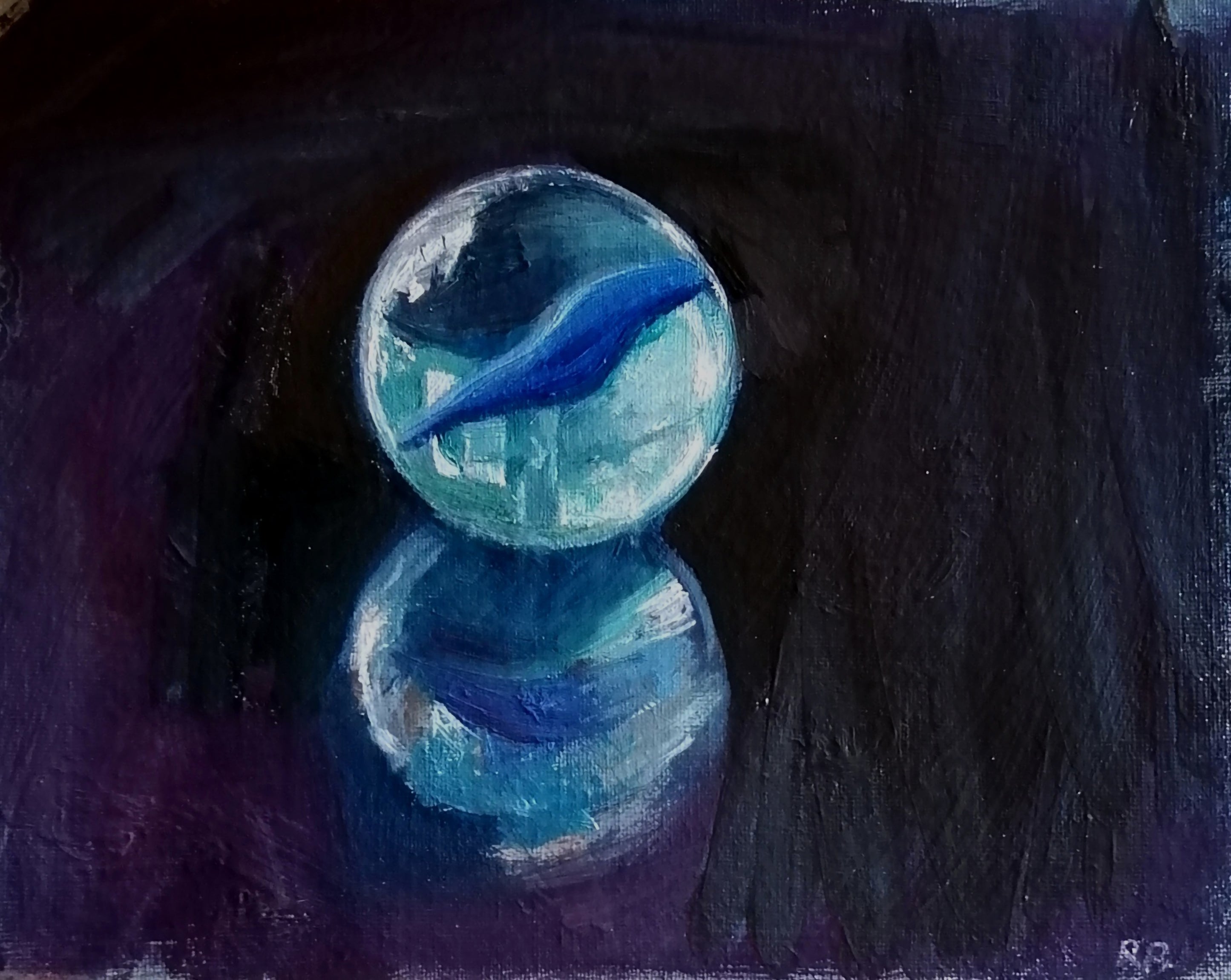 Blue Marble: Original Artwork by Rosemary Burn | FASTFRAME Fine Art
