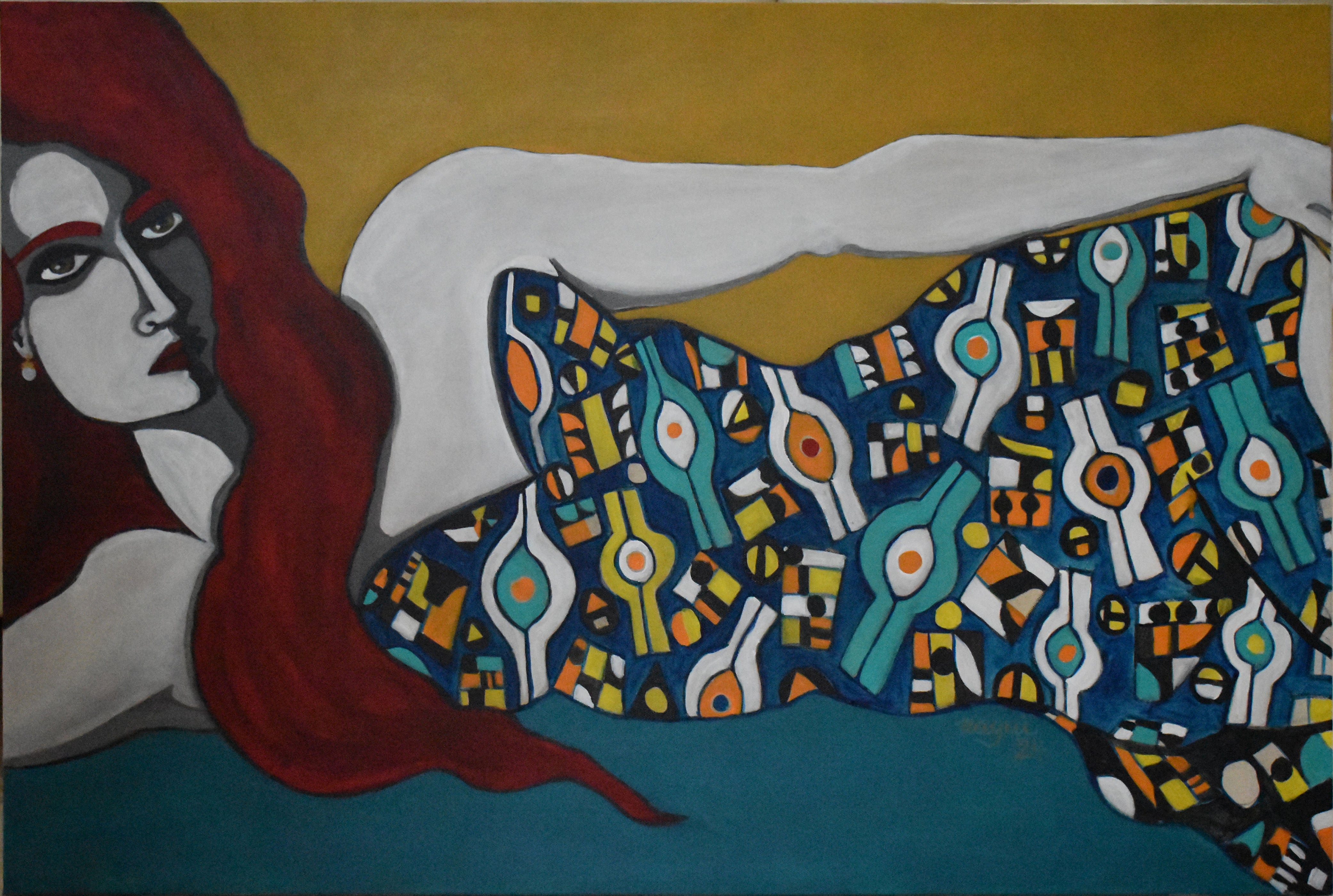 Reclining Model 224: Original Artwork by Nagui Achamallah | FASTFRAME ...